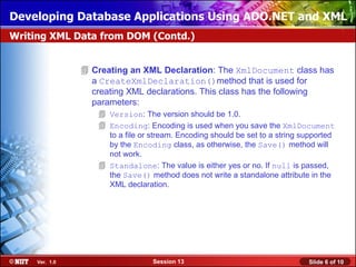 Ado.net session13 | PPT