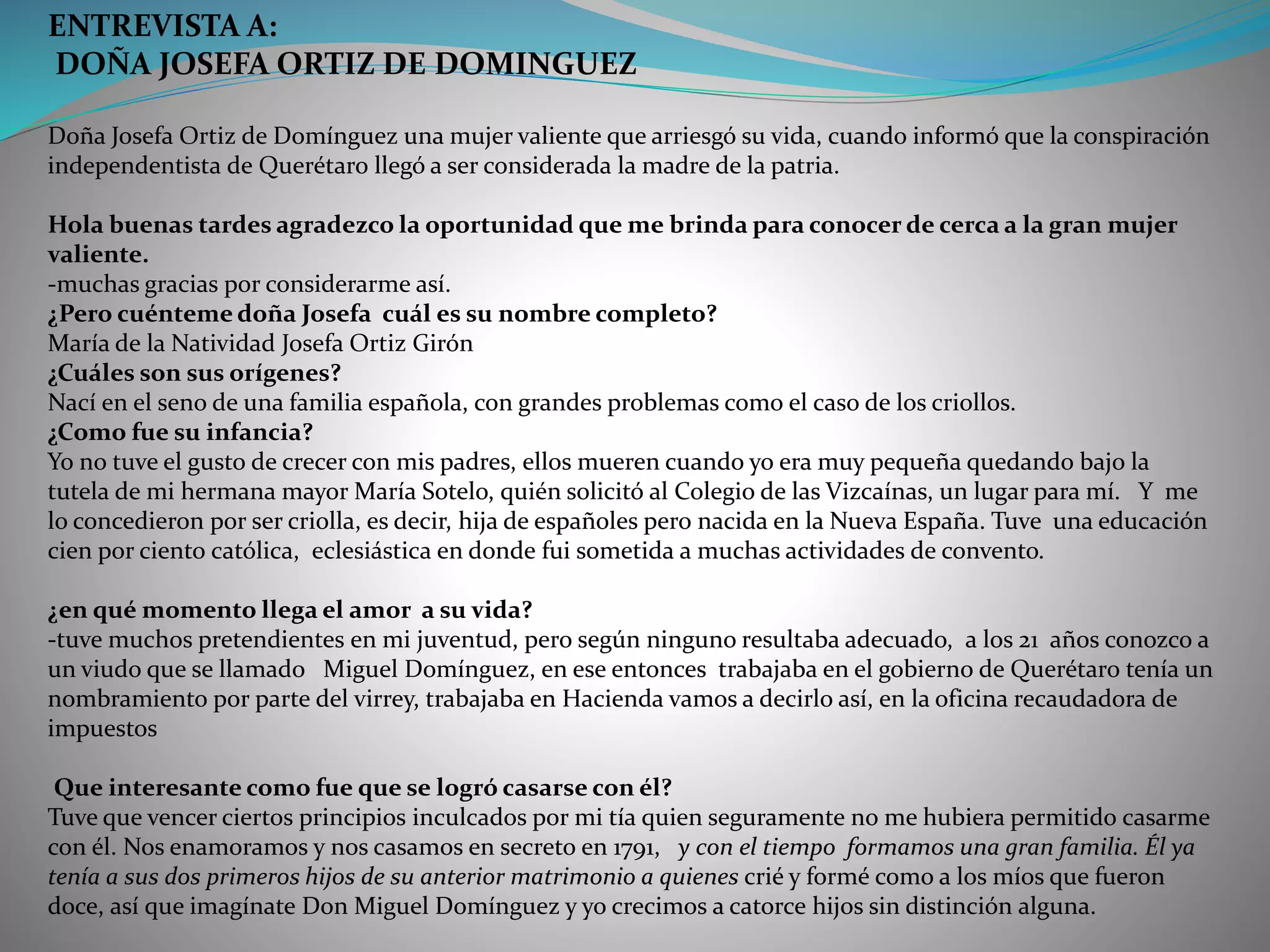A doña josefa ortiz | PPT
