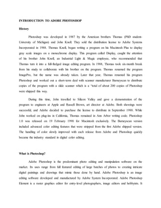 Adobe photoshop | DOCX