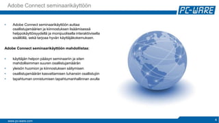 Adobe Acrobat Connect Pro esittely | PPT