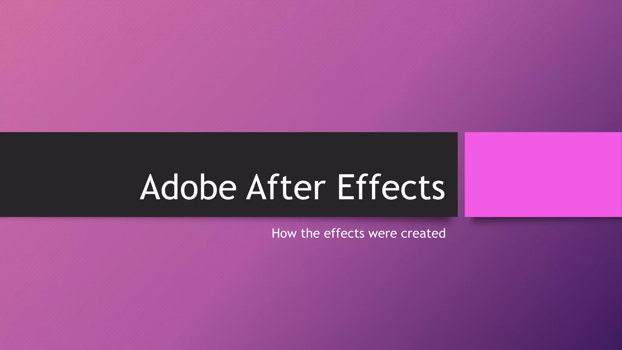 Adobe After Effects | PPTX