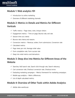 Adobe Analytics training course | PDF