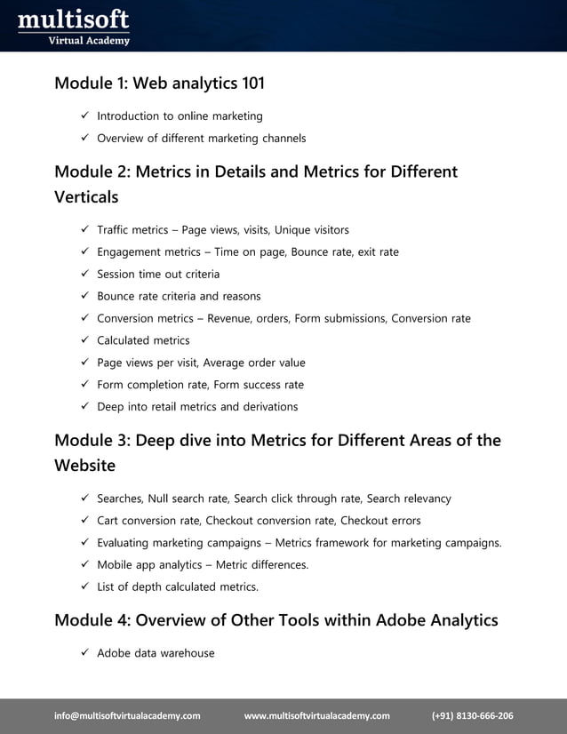 Adobe Analytics training course | PDF | Web Design and HTML | Internet