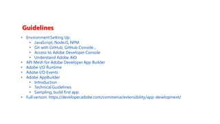Adobe App Builder Overview & Get Started Guideline | PPT