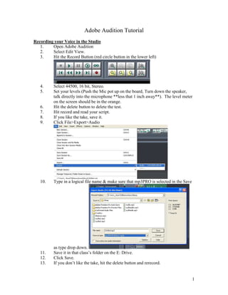Adobe auditiontutorial | PDF | Digital Audio | Computer Software and Applications