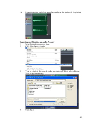 Adobe auditiontutorial | PDF | Digital Audio | Computer Software and Applications