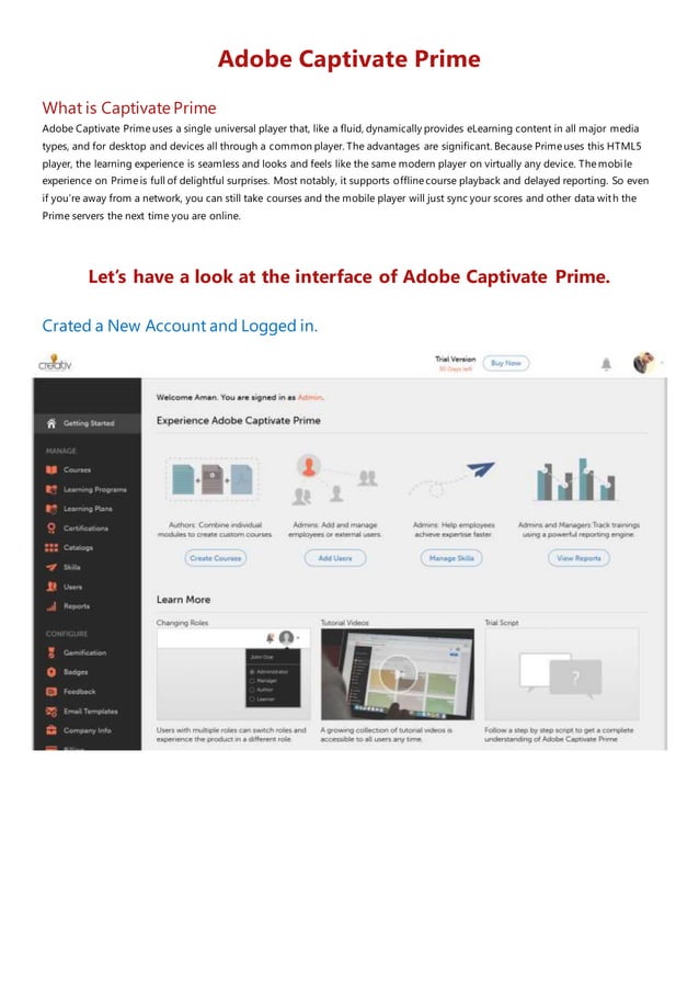 Adobe Captivate Prime-Basics | PDF