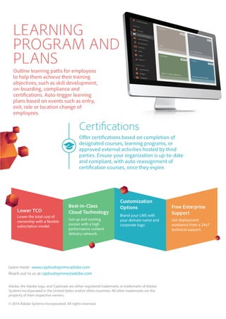 Adobe+captivate+prime+brochure hi res | PDF | Educational Video Games | Video Game Genres