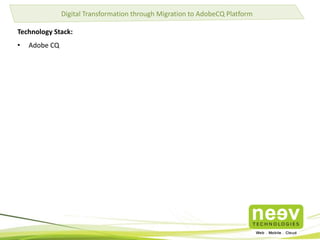 Adobe Experience Manager (Adobe CQ) Capabilities and Experience @ Neev ...