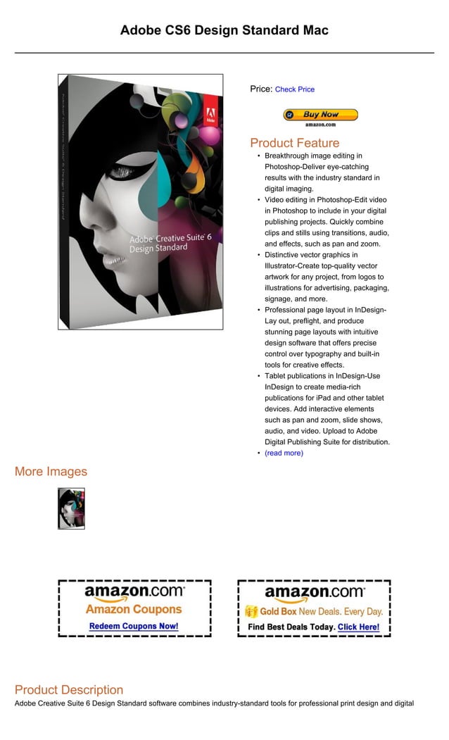 Adobe cs6 design standard mac | PDF
