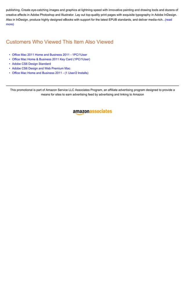 Adobe cs6 design standard mac | PDF