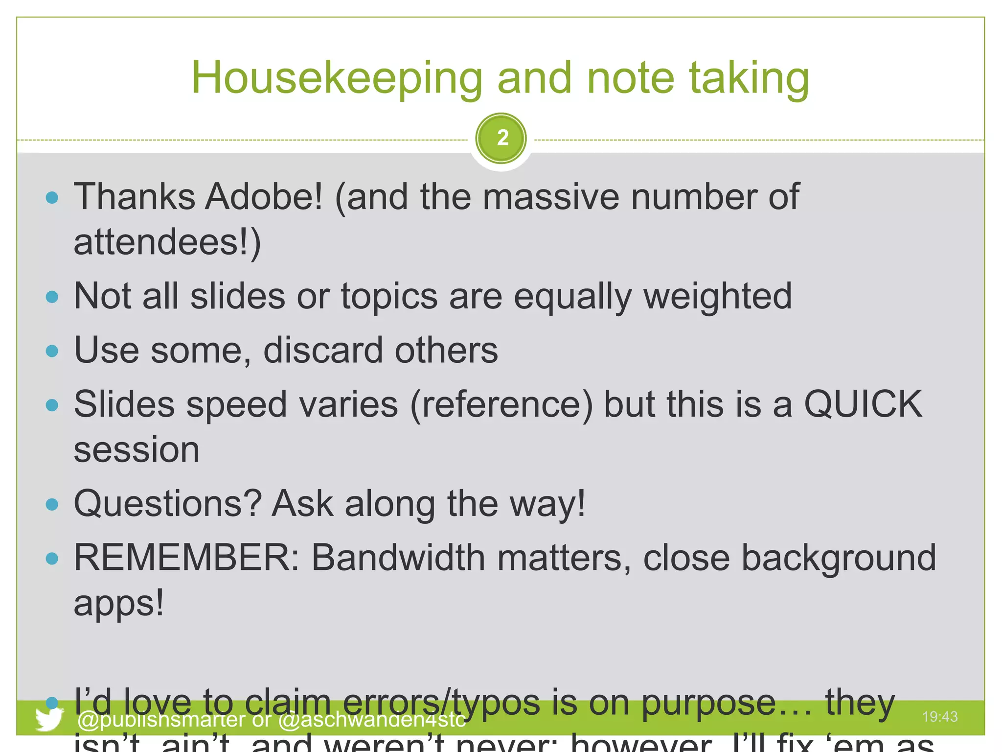 Adobe DITA World: Templates, DITA, and FrameMaker 2015 | PPT