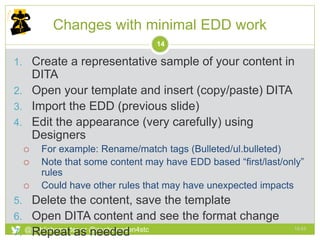 Adobe DITA World: Templates, DITA, and FrameMaker 2015 | PPTX