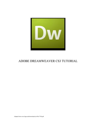 Adobe dreamweaver cs3 tutorial | PDF