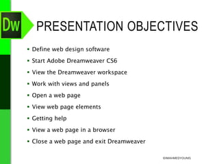 Getting Started with Adobe Dreamweaver CS6 | PPTX