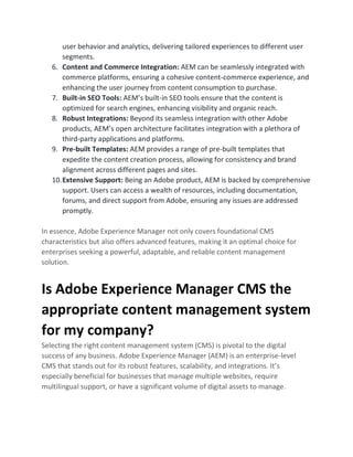 Adobe Experience Manager (AEM) CMS Guide | PDF