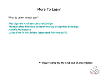 Adobe Flex Introduction | PPT | Computing | Technology & Computing