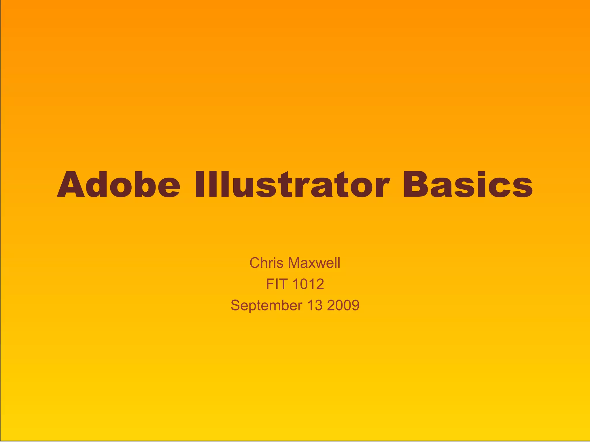 Adobe Illustrator Basics | PPTX