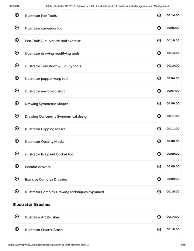 Adobe Illustrator CC 2018 Diploma - LIBM | PDF