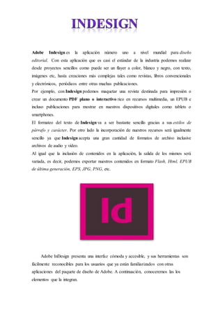 Adobe indesign | DOCX
