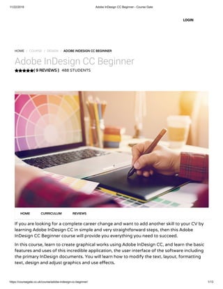 Adobe InDesign CC Beginner - Course Gate | PDF