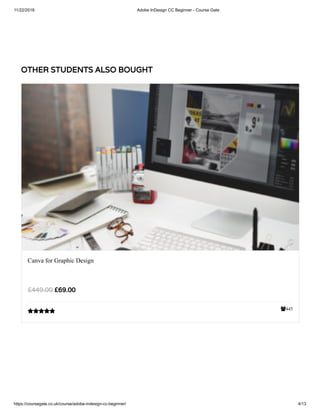 Adobe InDesign CC Beginner - Course Gate | PDF