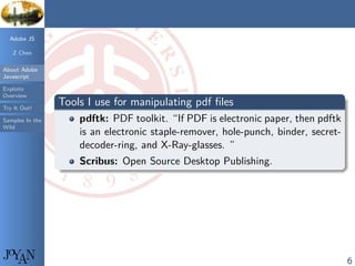 Leveraging Adobe JavaScript Virtual Machine | PPT