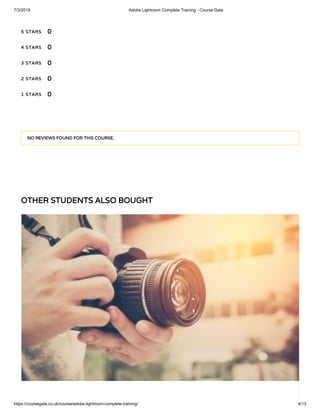 Adobe lightroom complete training course gate | PDF