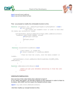 Adobe OSMF Overview | PDF | Web Development | Internet