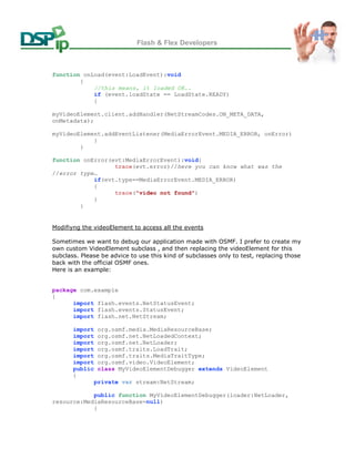Adobe OSMF Overview | PDF | Web Development | Internet