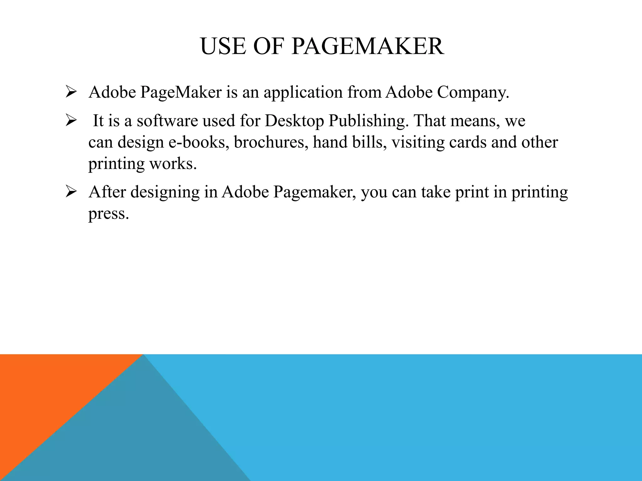 Adobe pagemaker | PPTX