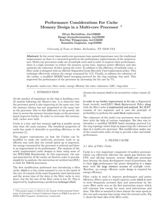 DESIGNED DYNAMIC SEGMENTED LRU AND MODIFIED MOESI PROTOCOL FOR RING ...