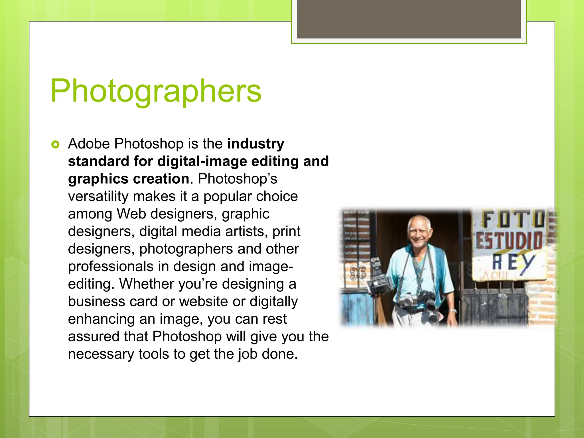 adobe photoshop usage benefit guide .pptx | Photo Editing Software ...
