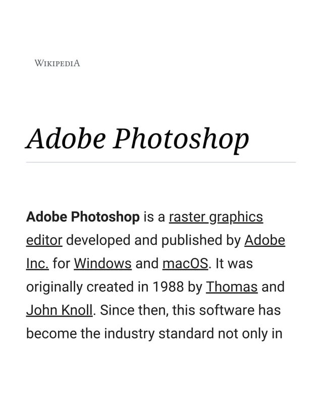 Adobe photoshop wikipedia | PDF