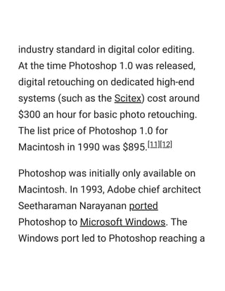Adobe photoshop wikipedia | PDF