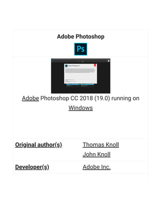 Adobe photoshop wikipedia | PDF