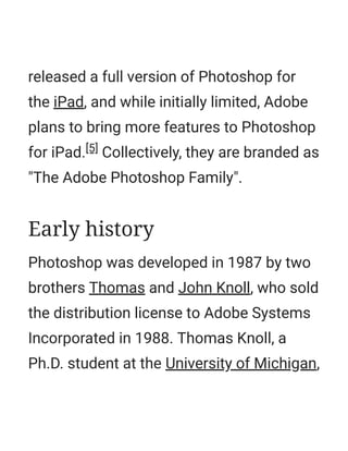 Adobe photoshop wikipedia | PDF