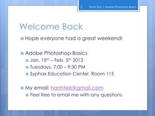 Adobe Photoshop Basics - Session 2 | PDF