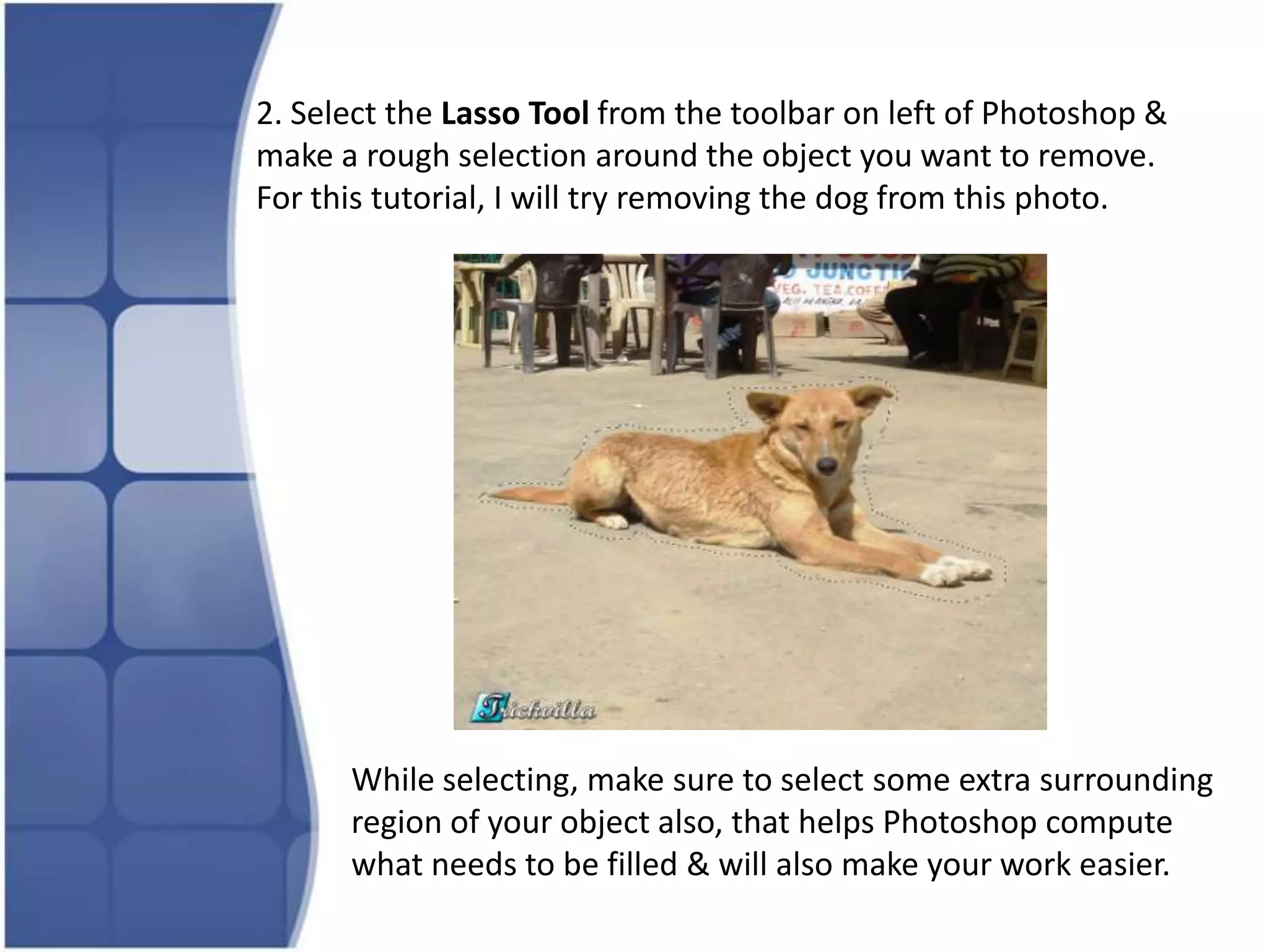 Adobe photoshop content aware fill tutorial | PPT