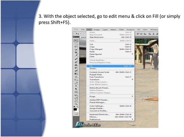 Adobe photoshop content aware fill tutorial | PPT