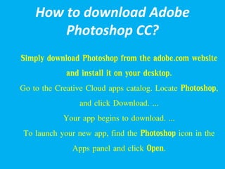 Adobe photoshop creative cloud | PPT