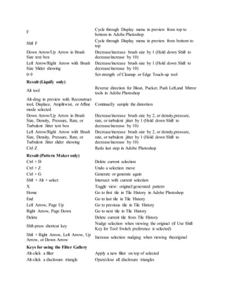 Adobe photoshop cs3 keyboard shortcuts | DOCX