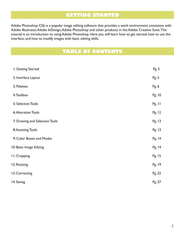 Adobe photoshop cs6 tutorial | PDF