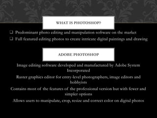 Adobe photoshop presentation | PPTX