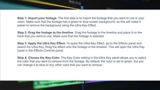 Adobe Premiere Pro How to Use Ultra Key Effect.pptx | Video Software ...
