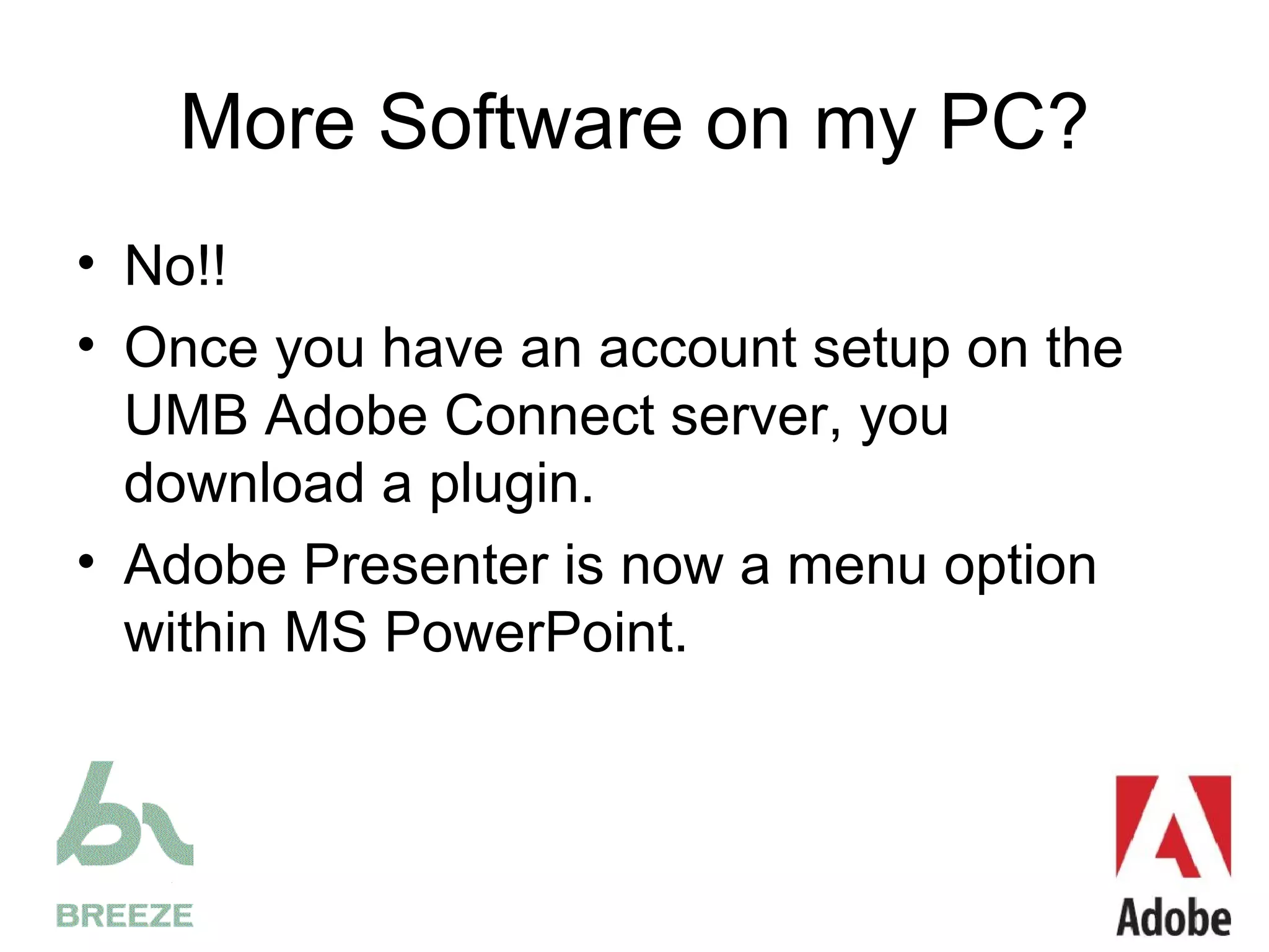 Adobe Presenter Overview January 2010 | PPT