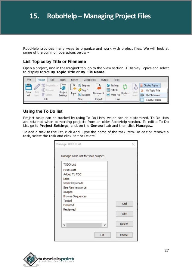 Adobe robohelp tutorial