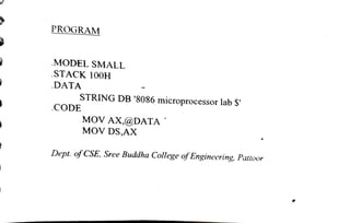 8086 microprocessor Small stack data program.pdf