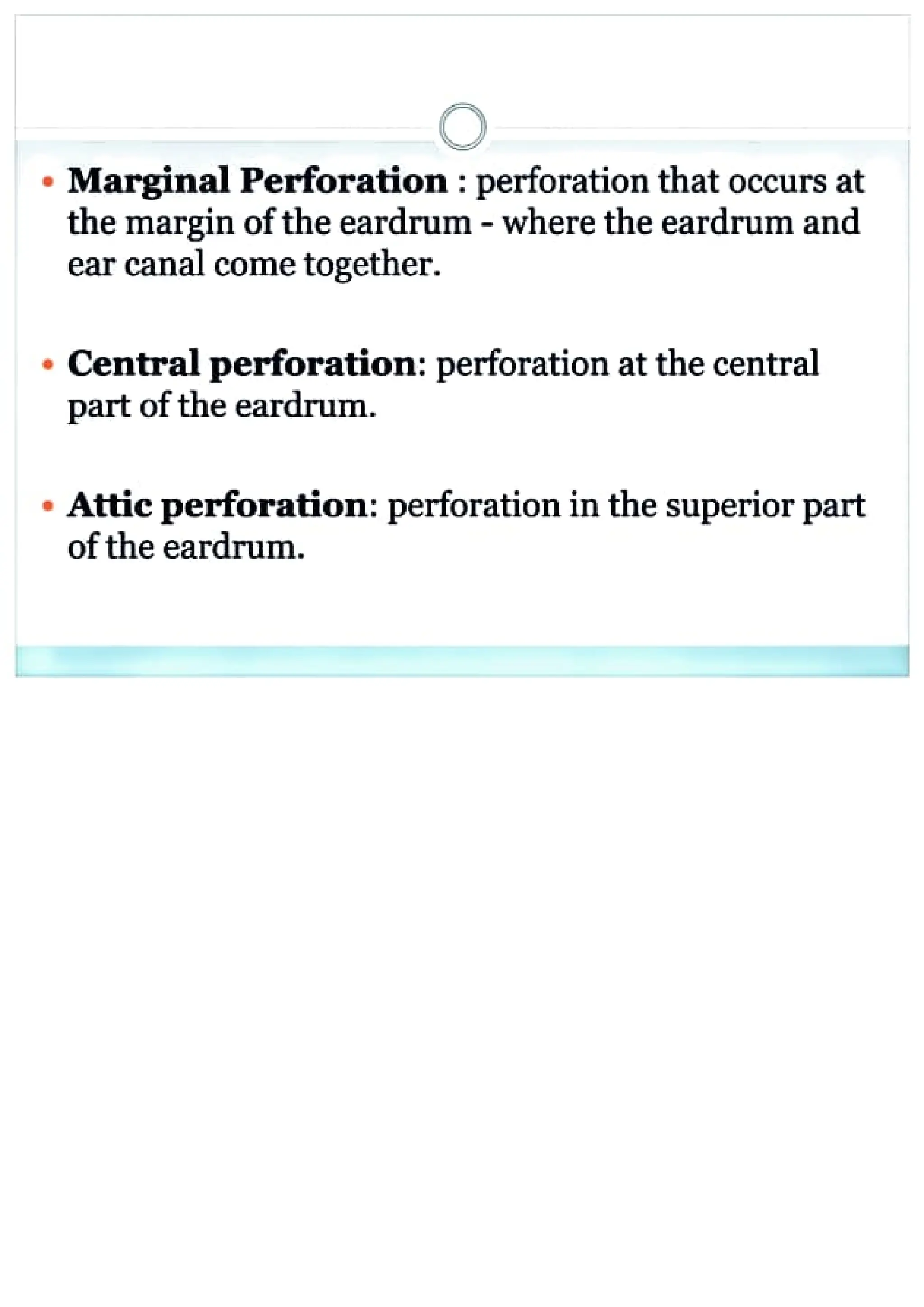 Tympanic membrane perforation seminar pdf.! | PDF