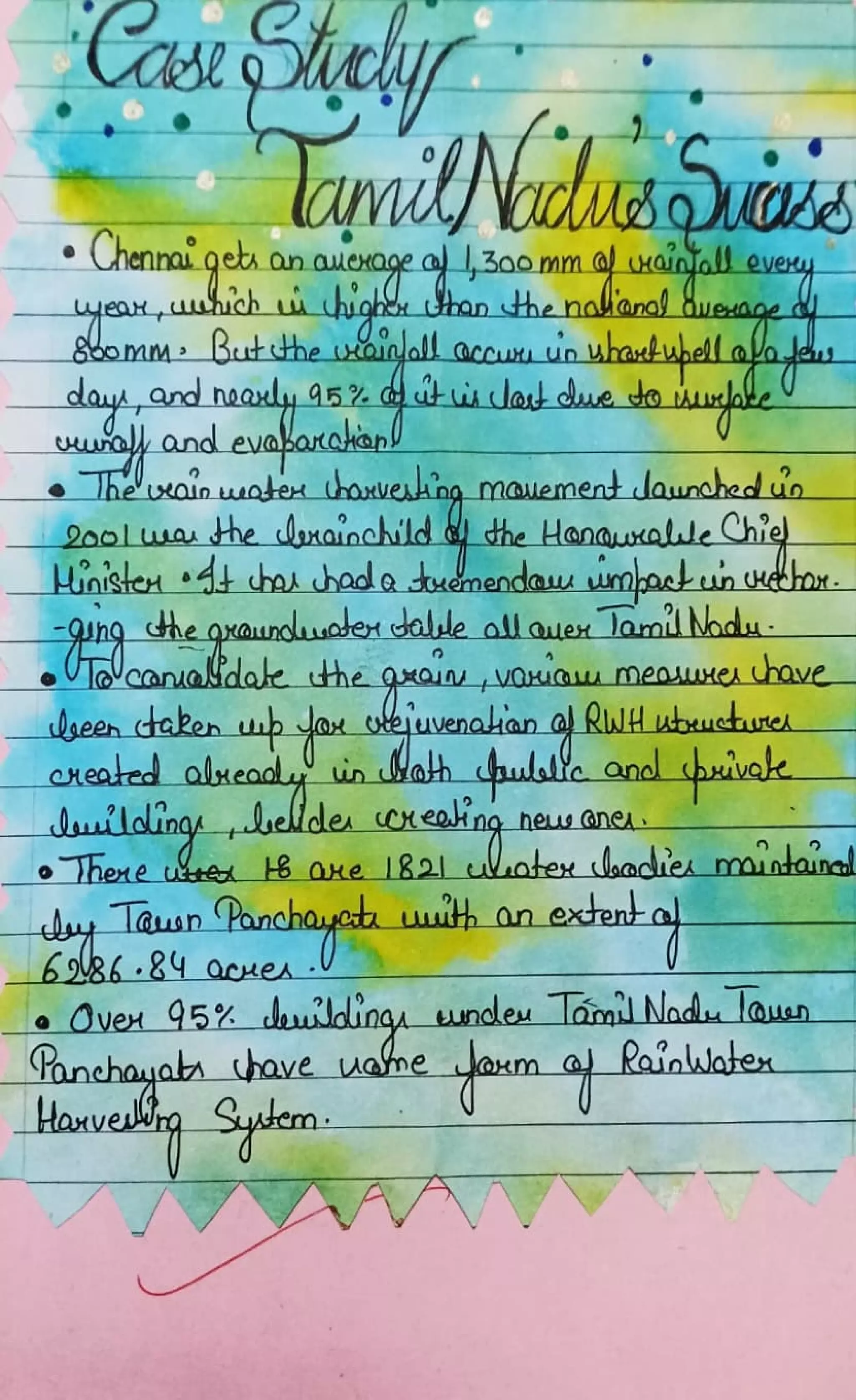 CBSE class 12 economics project work rainwater harvesting | PDF